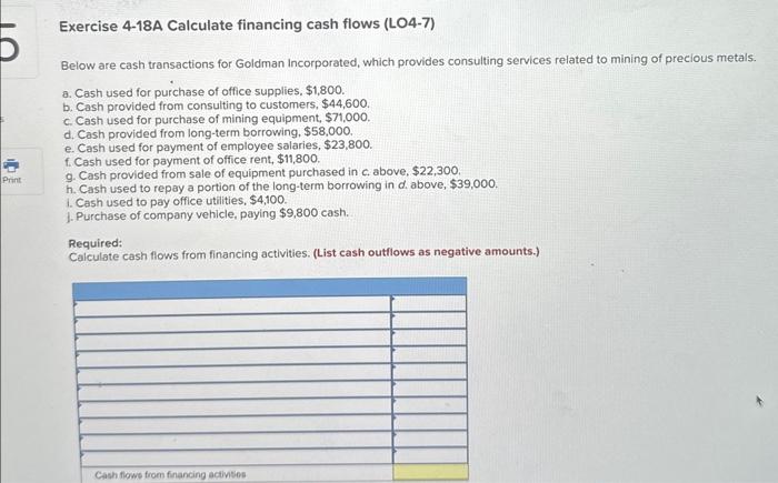 Solved Exercise 4-16A Calculate operating cash flows (LO4-7) | Chegg.com