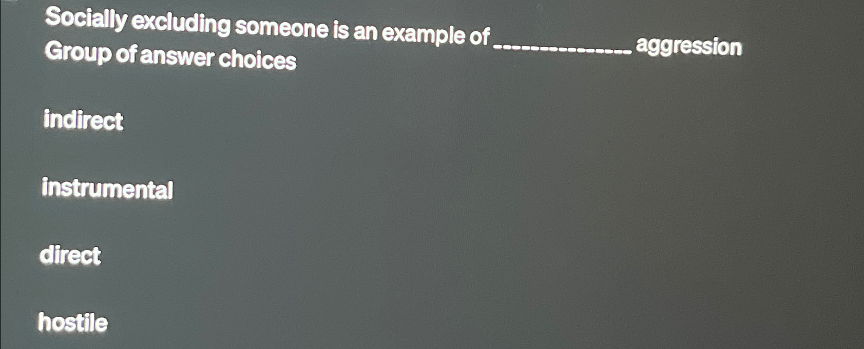 Solved Socially excluding someone is an example of Group of | Chegg.com