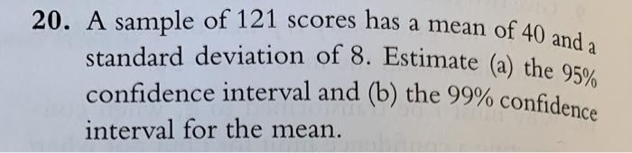 Solved standard deviation of 8. Estimate (a) the 95% | Chegg.com