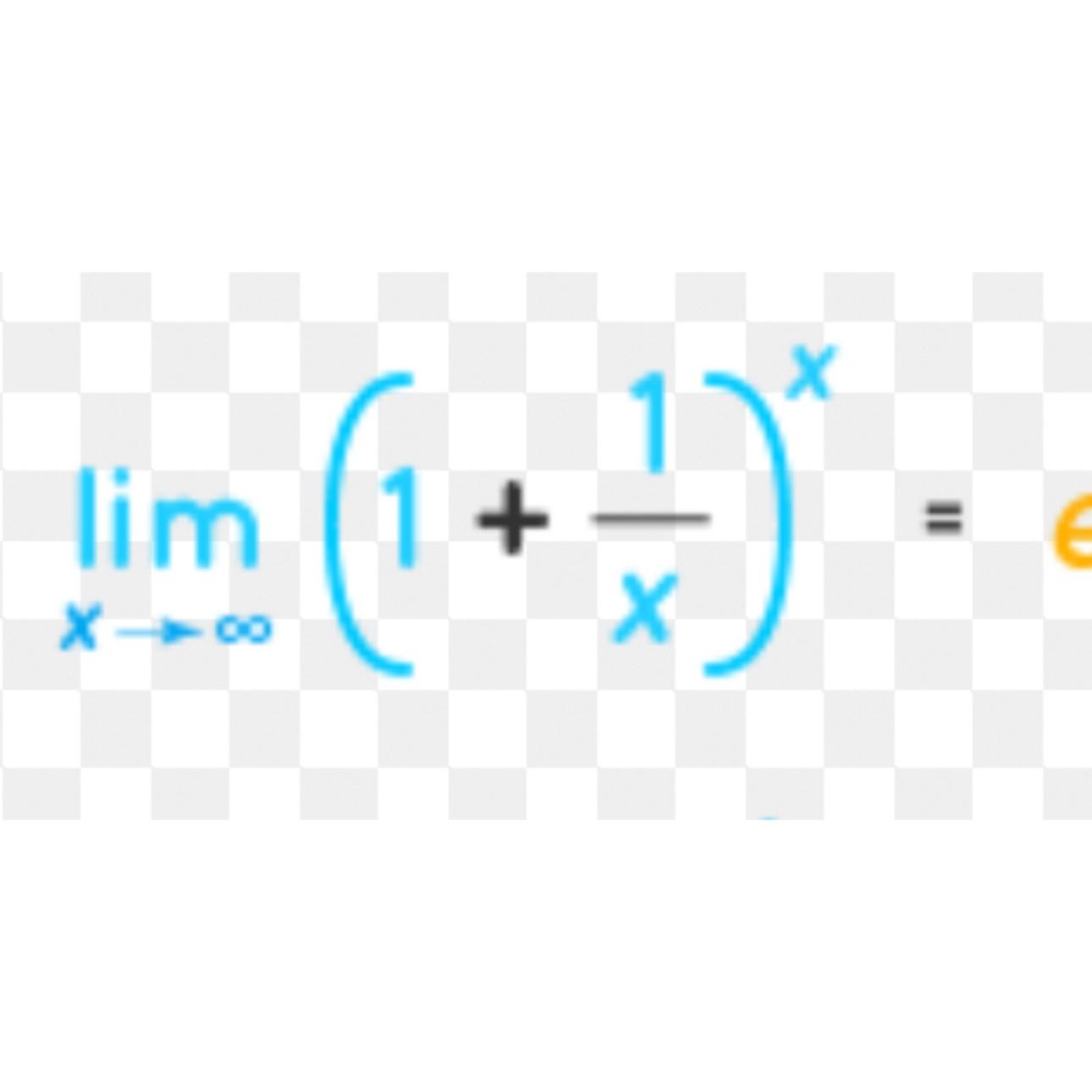 Solved limx→∞(1+1x)x= | Chegg.com