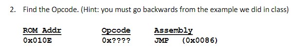 Solved Find the Opcode. (Hint: you must go backwards from | Chegg.com