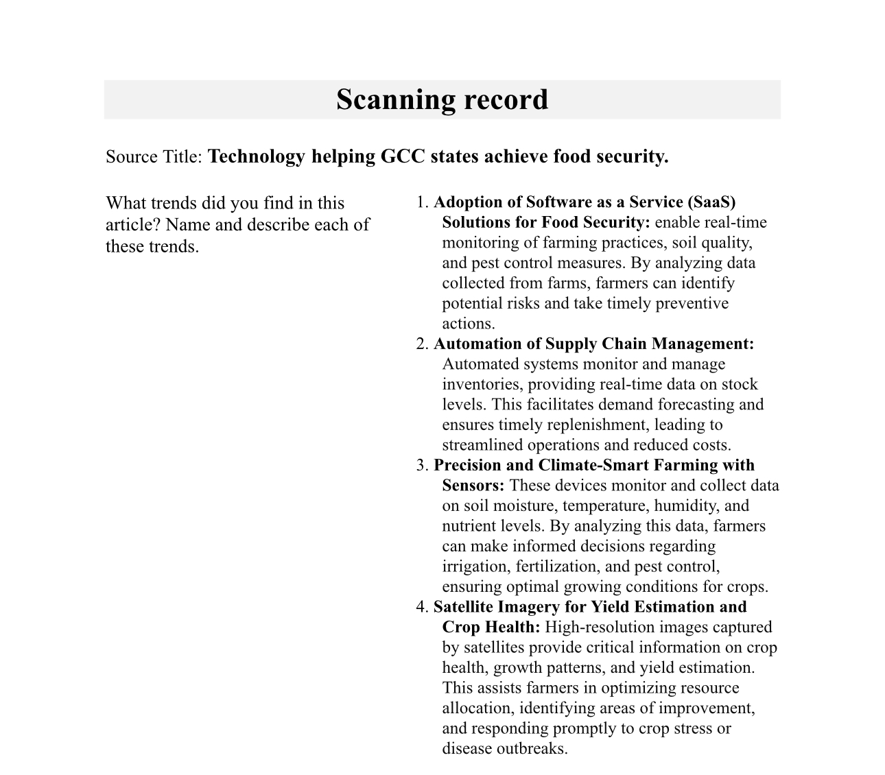 Solved Scanning recordSource Title: Technology helping GCC | Chegg.com