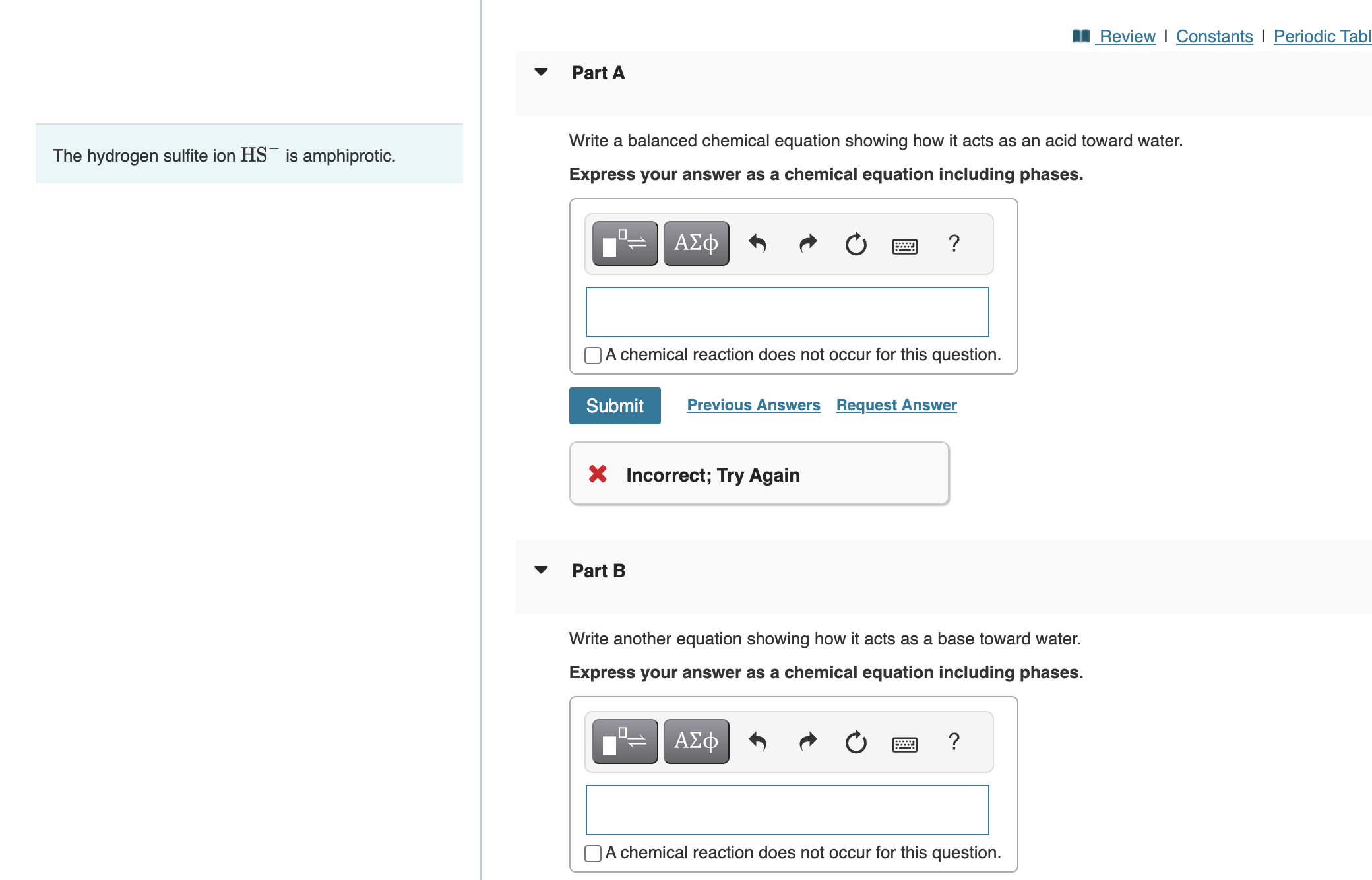 Solved (PLEASE DO PART A AND PART B)Part AThe hydrogen | Chegg.com