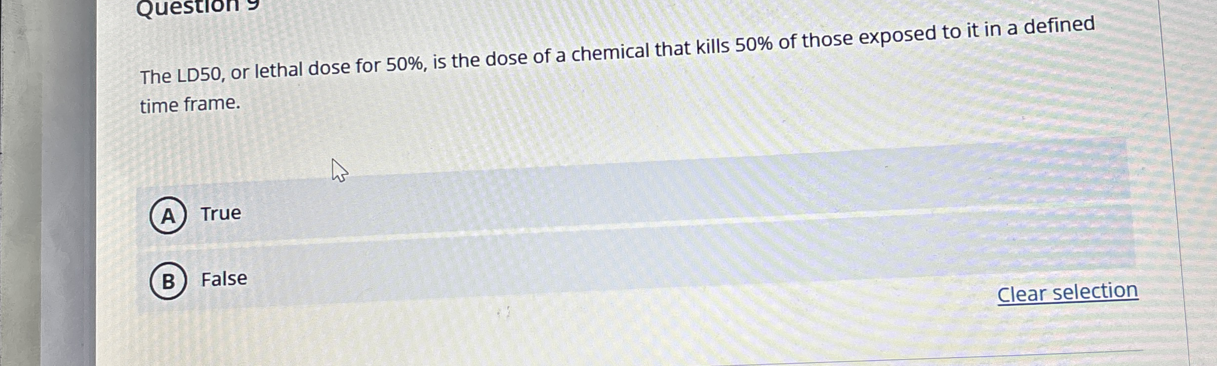 Solved The LD50, ﻿or lethal dose for 50%, ﻿is the dose of a | Chegg.com