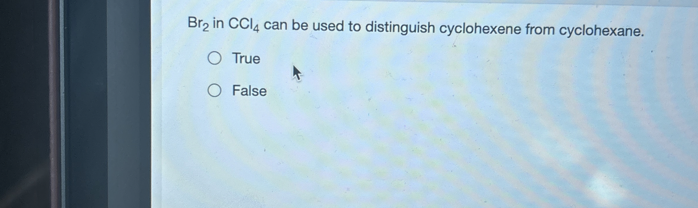 Solved Br2 ﻿in CCl4 ﻿can be used to distinguish cyclohexene | Chegg.com