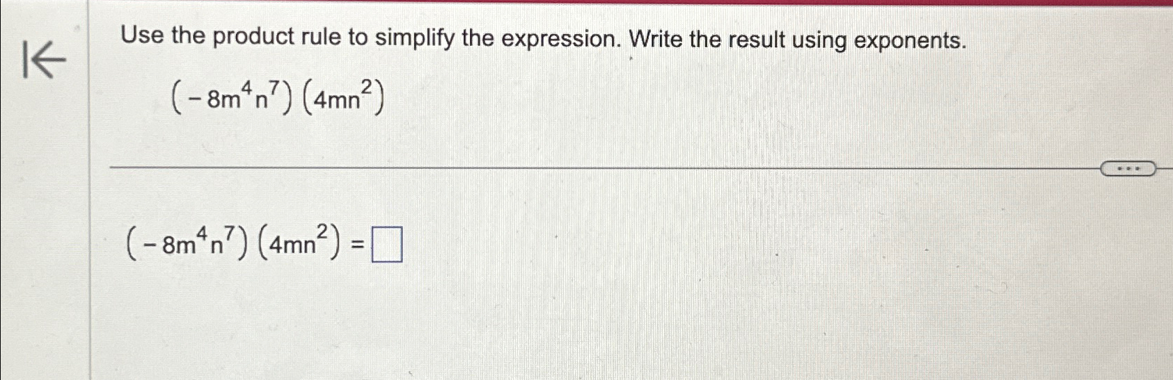Solved Use the product rule to simplify the expression. | Chegg.com