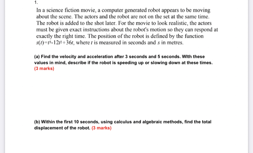 Solved In a science fiction movie, a computer generated | Chegg.com