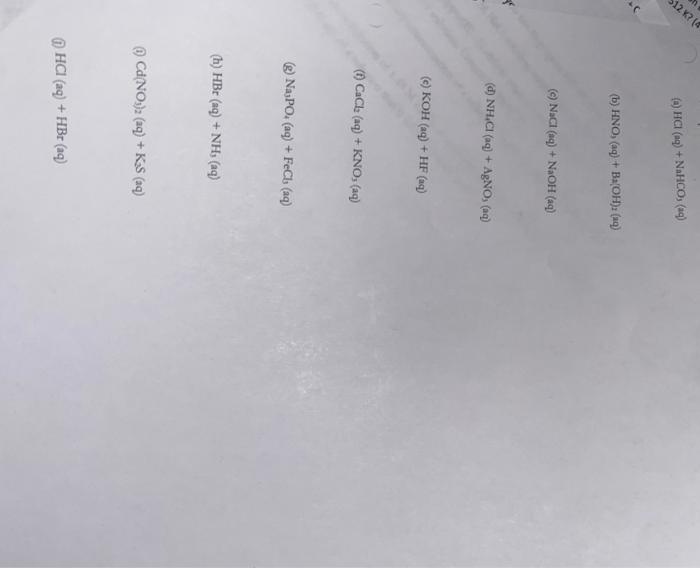 Solved Consider each set of reactants below and write the | Chegg.com