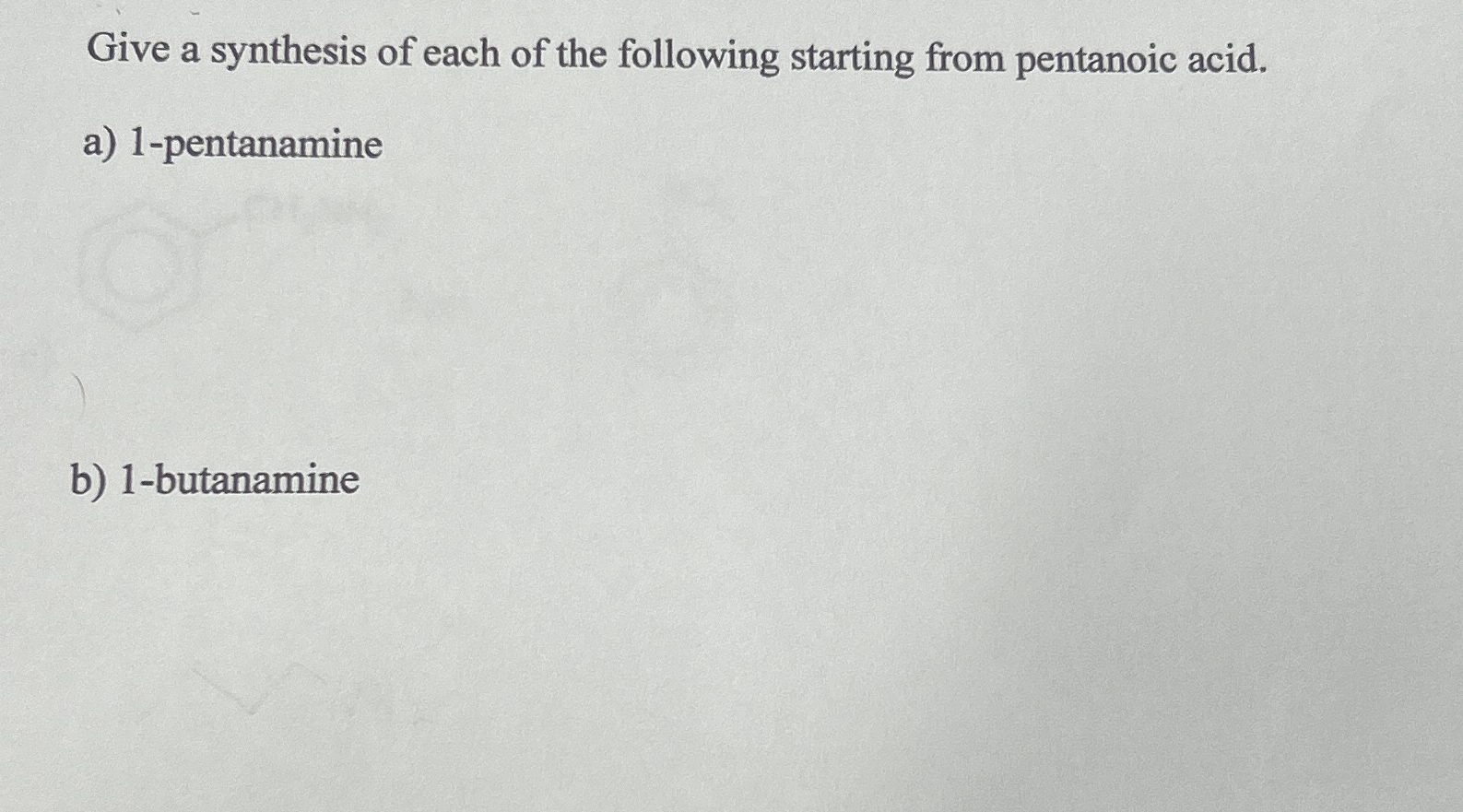 Solved Give a synthesis of each of the following starting | Chegg.com