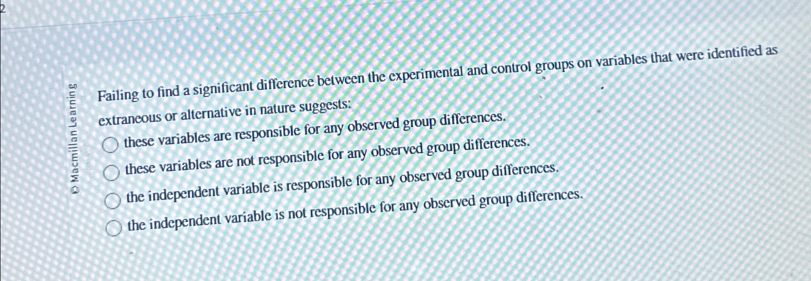 Solved Failing to find a significant difference between the | Chegg.com