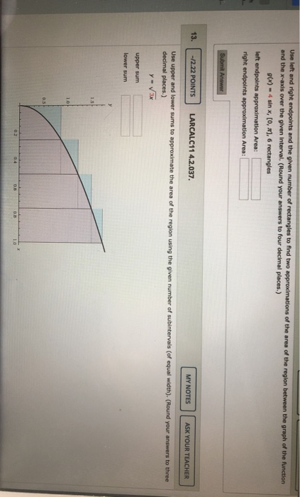 Solved Use left and right endpoints and the given number of | Chegg.com