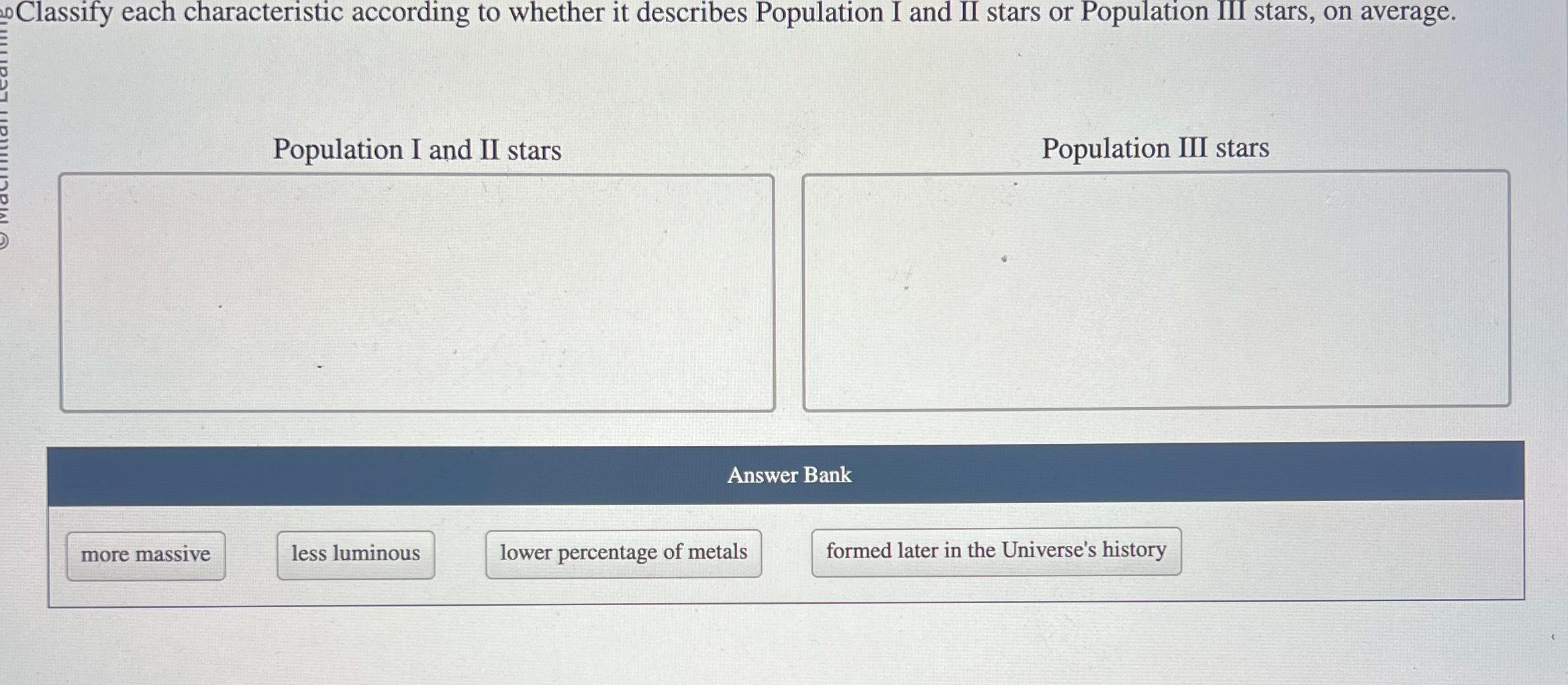 Solved Classify each characteristic according to whether it | Chegg.com