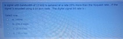 Solved signal is encoded uting 8 ﻿bit pert cade. The digitel | Chegg.com