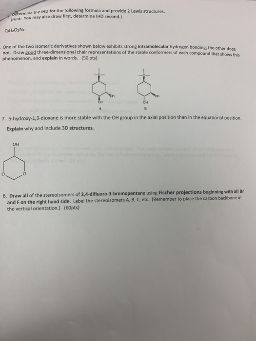 Solved Armine the lHD for the following formula and provide | Chegg.com