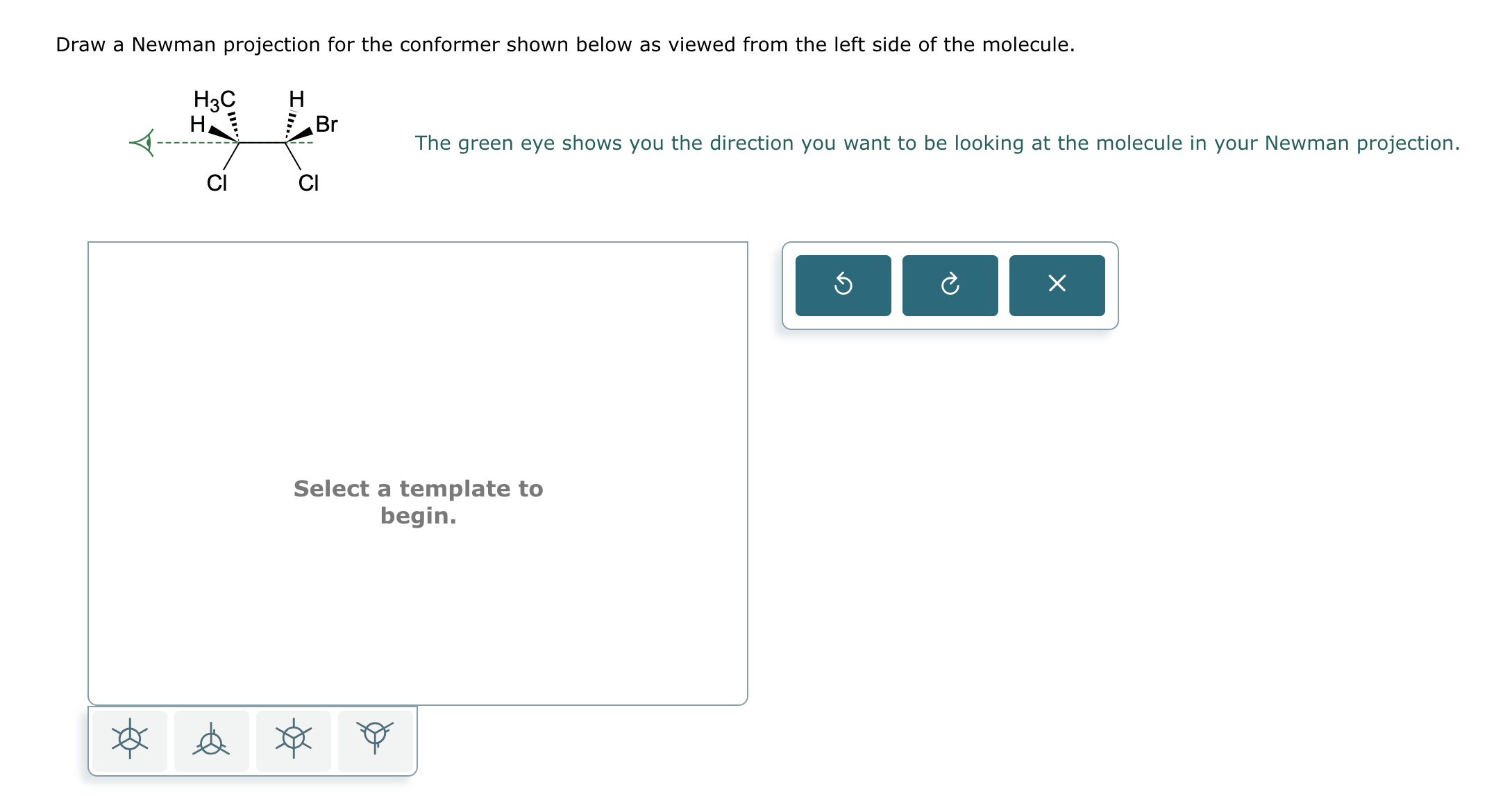 Solved Draw a Newman projection for the conformer shown | Chegg.com