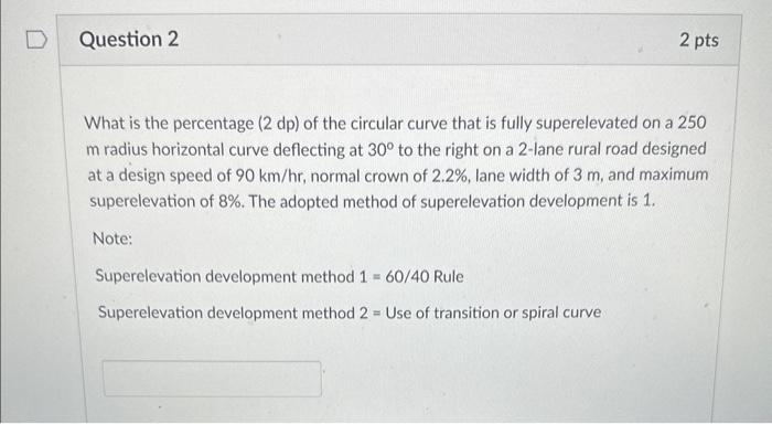 Solved What is the percentage ( 2dp ) of the circular curve | Chegg.com