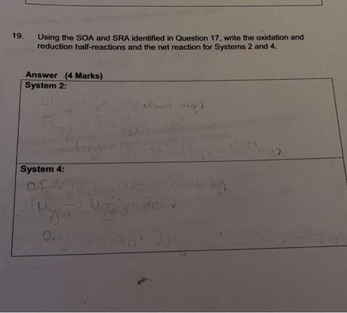 Solved Using the SO and SRA identified in Question 17, write | Chegg.com