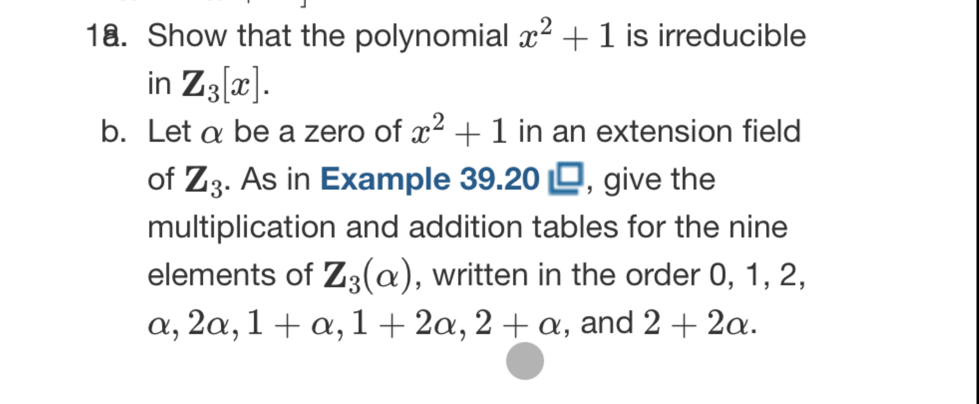 Solved Show that the polynomial x2+1 ﻿is irreduciblein | Chegg.com