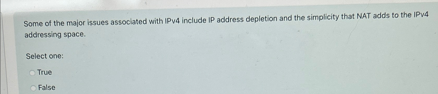 Solved Some of the major issues associated with IPv4 | Chegg.com