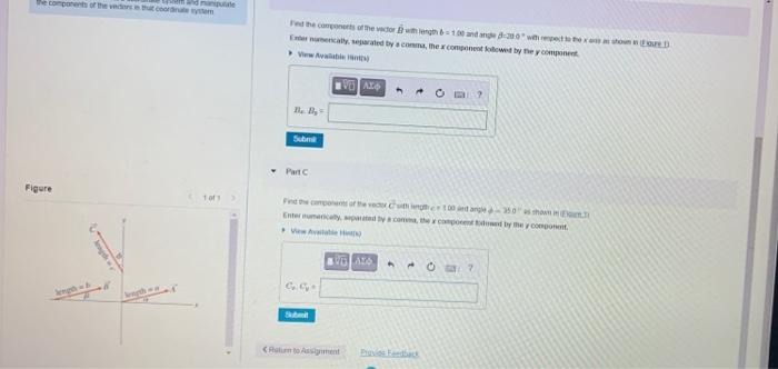 Solved Resolving Vector Components with Trigonometry Oh a | Chegg.com