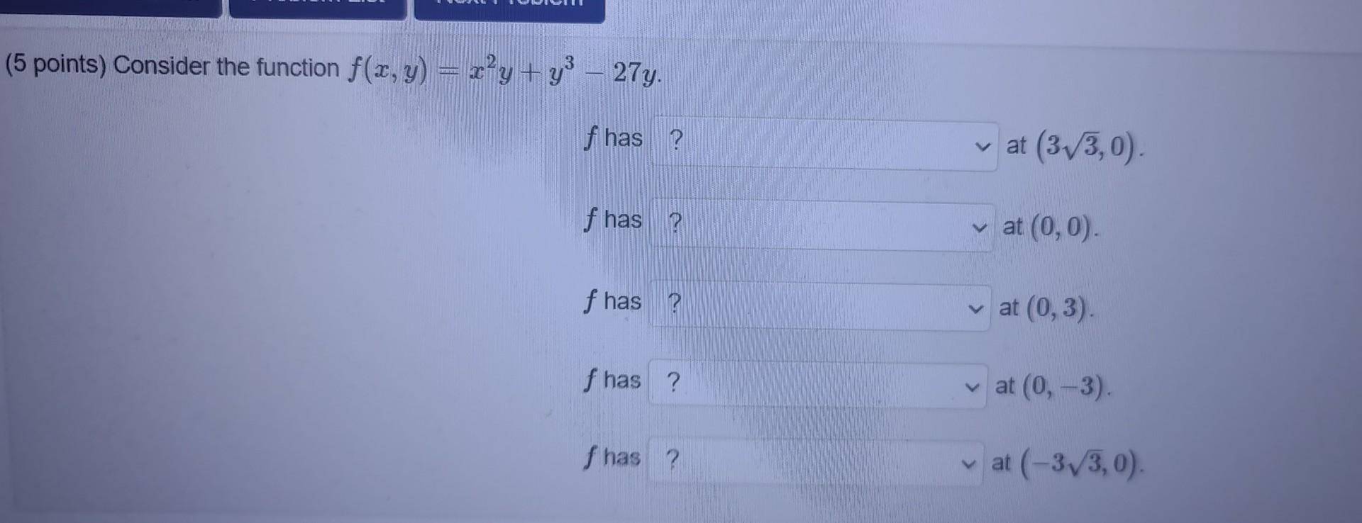 Solved F X Y X2y Y3−27y