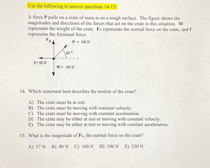 Solved A force P pulls on a crate of mass m on a rough | Chegg.com