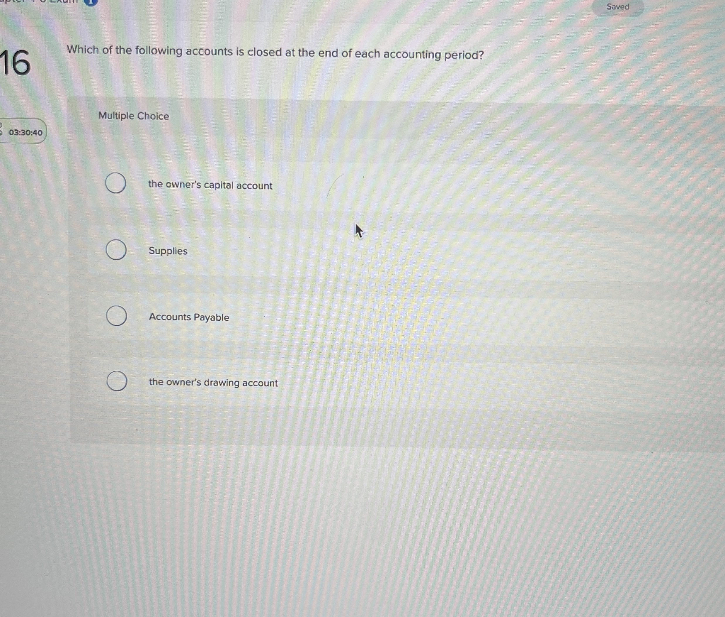 Solved Which of the following accounts is closed at the end | Chegg.com