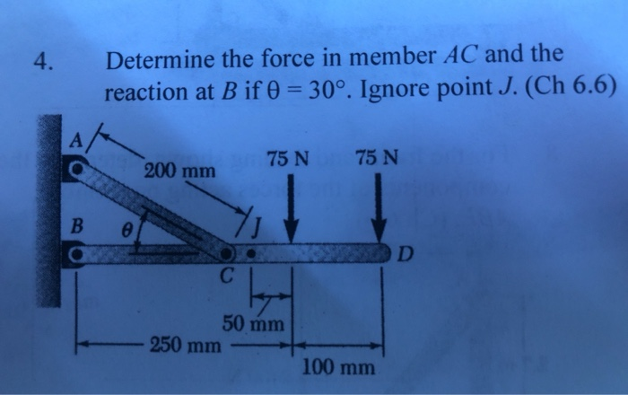4. Determine the force in member AC and the reaction | Chegg.com