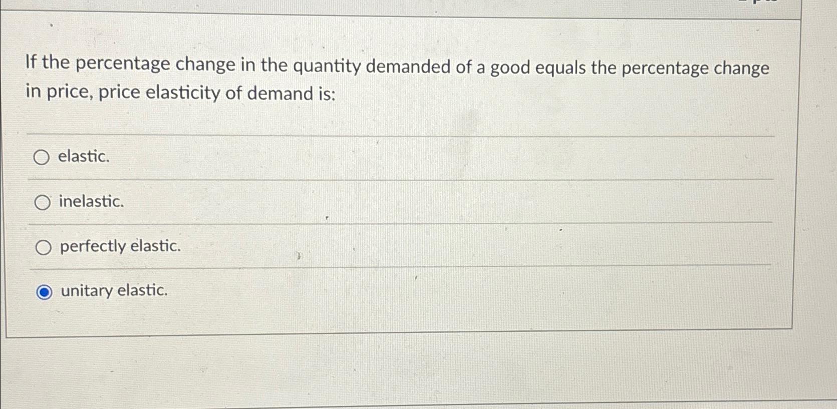 Solved If the percentage change in the quantity demanded of | Chegg.com
