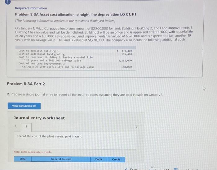 Solved Required information Problem 8-3A Asset cost | Chegg.com
