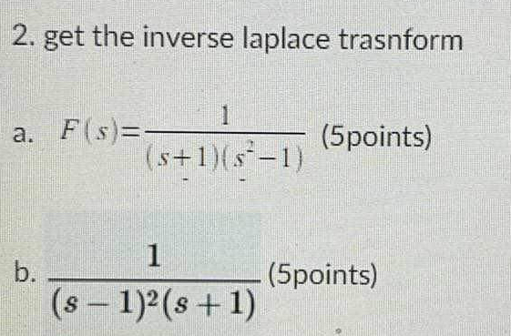 Solved get the inverse laplace | Chegg.com
