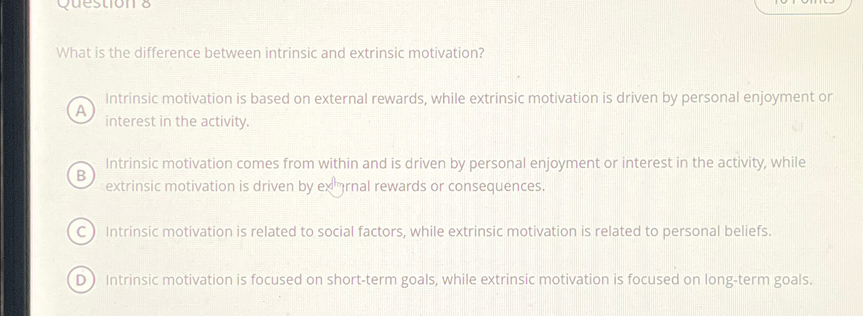 Solved What is the difference between intrinsic and | Chegg.com