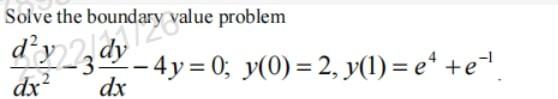 Solved Solve the boundary value problem | Chegg.com