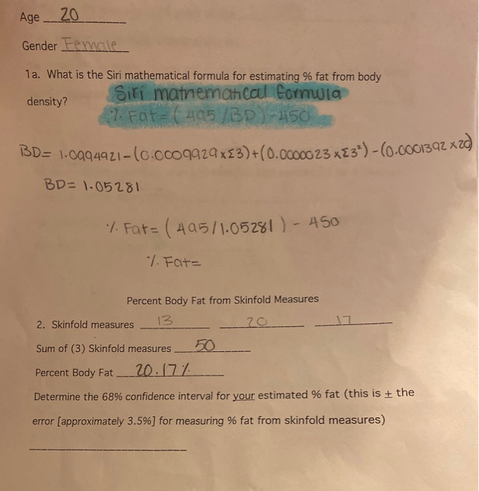 Solved Age__20 Gender Female 1a. What is the Siri | Chegg.com