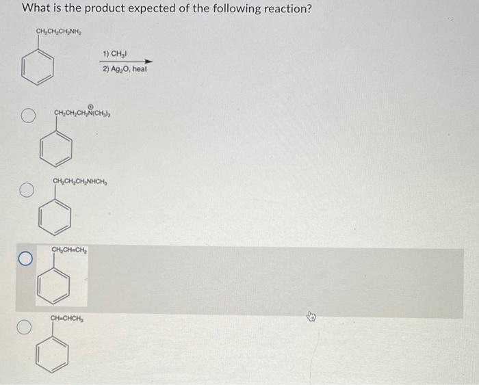 Solved What is the product expected of the following | Chegg.com