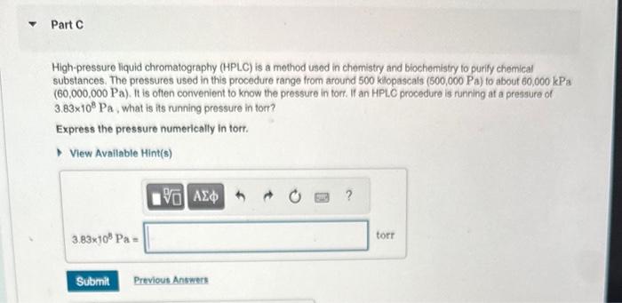 Solved High-pressure liquid chromatography (HPLC) is a | Chegg.com