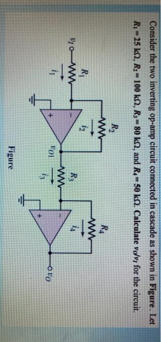 Solved Consider the two inverting op-amp circuit connected | Chegg.com