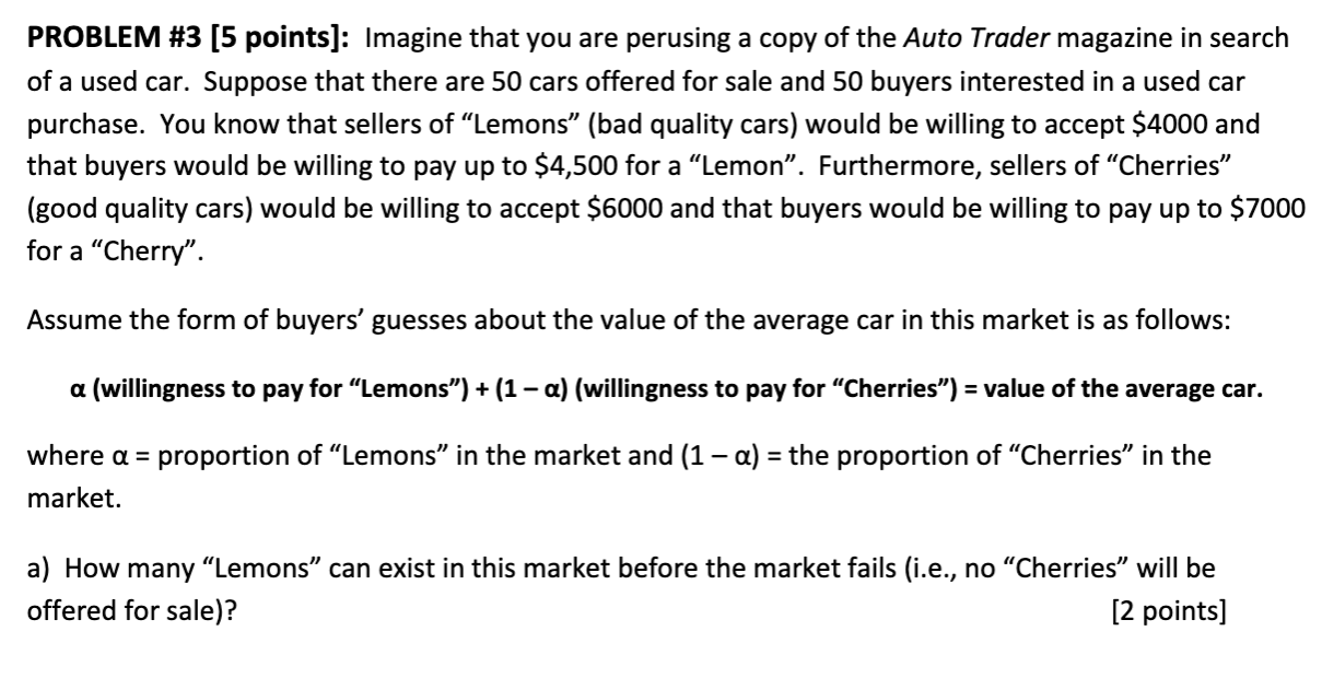 Solved PROBLEM #3 [5 ﻿points]: Imagine that you are perusing | Chegg.com