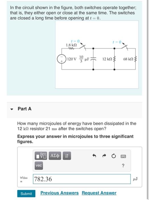 Solved In the circuit shown in the figure, both switches | Chegg.com