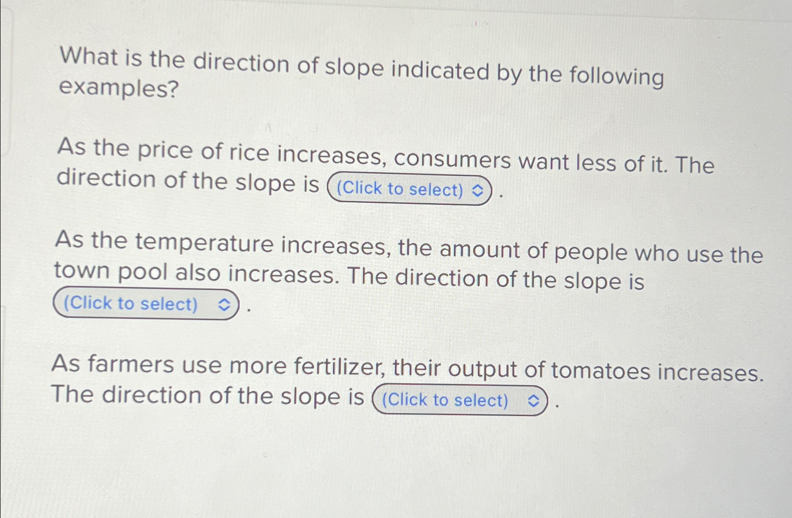 Solved What is the direction of slope indicated by the | Chegg.com