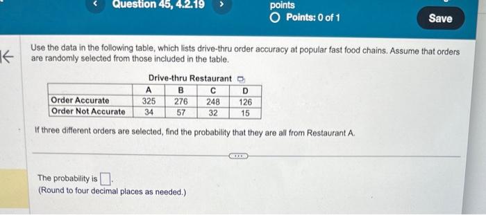 Solved Use the data in the following table, which lists | Chegg.com