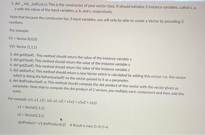 Solved 1. def__init__(self,a,b,c): This is the constructor | Chegg.com