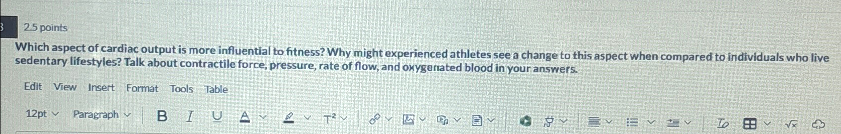Solved 25 pointsWhich aspect of cardiac output is more | Chegg.com Solved 25 pointsWhich aspect of cardiac output is more | Chegg.com