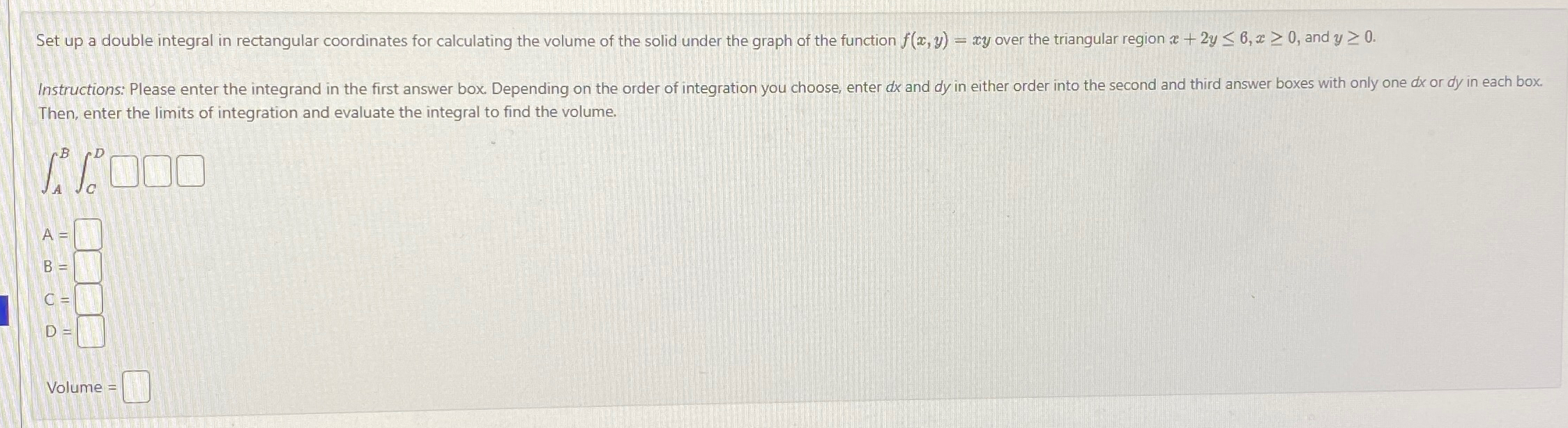 Solved Then, enter the limits of integration and evaluate | Chegg.com
