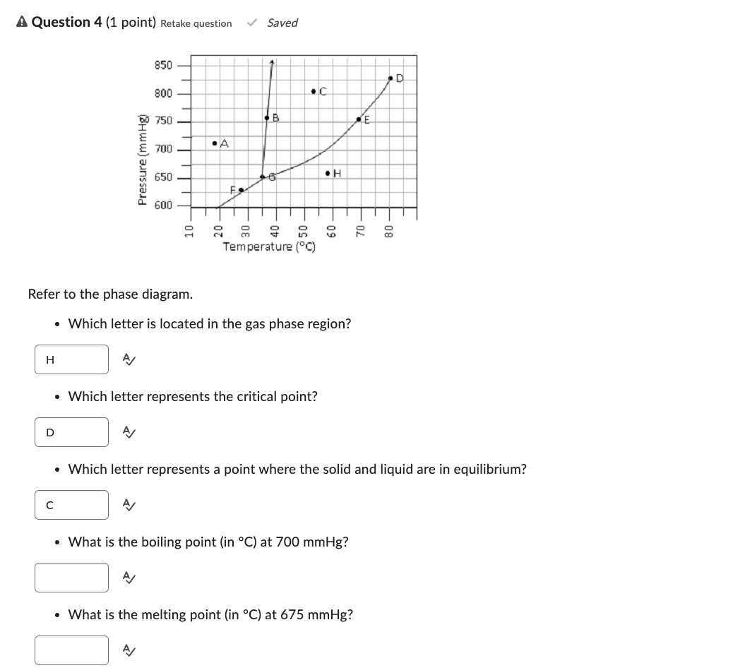 Solved Refer to the phase diagram.Which letter is located in | Chegg.com