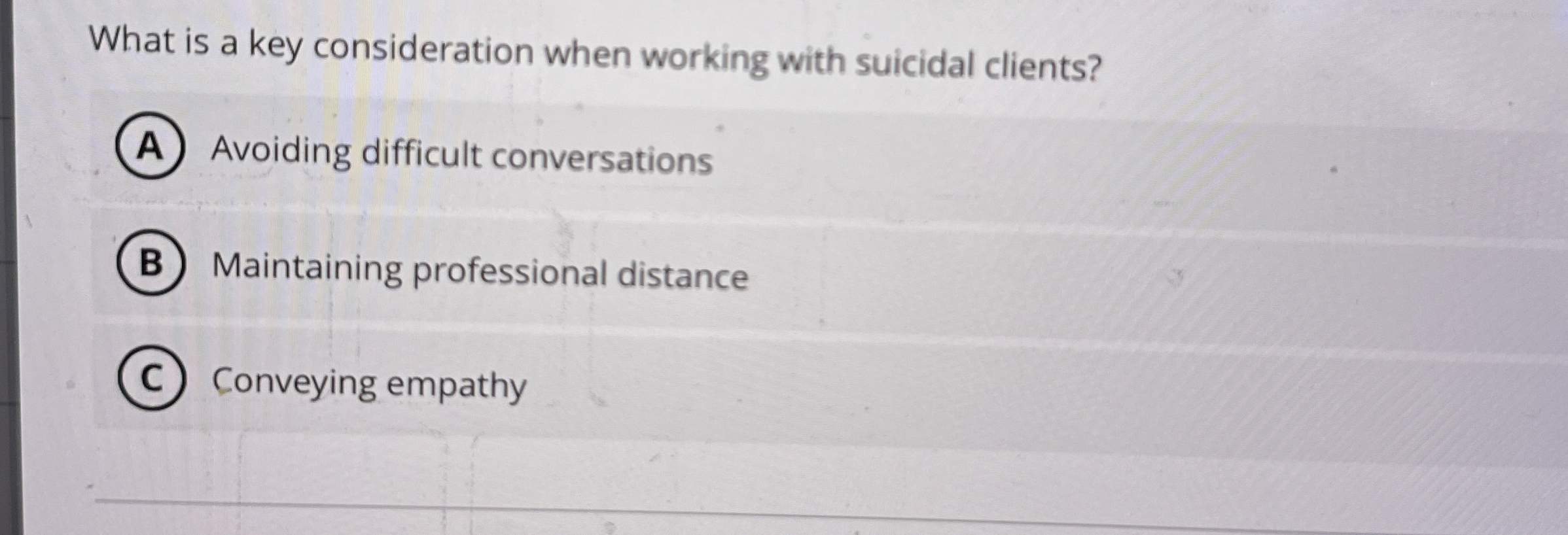 Solved What is a key consideration when working with | Chegg.com