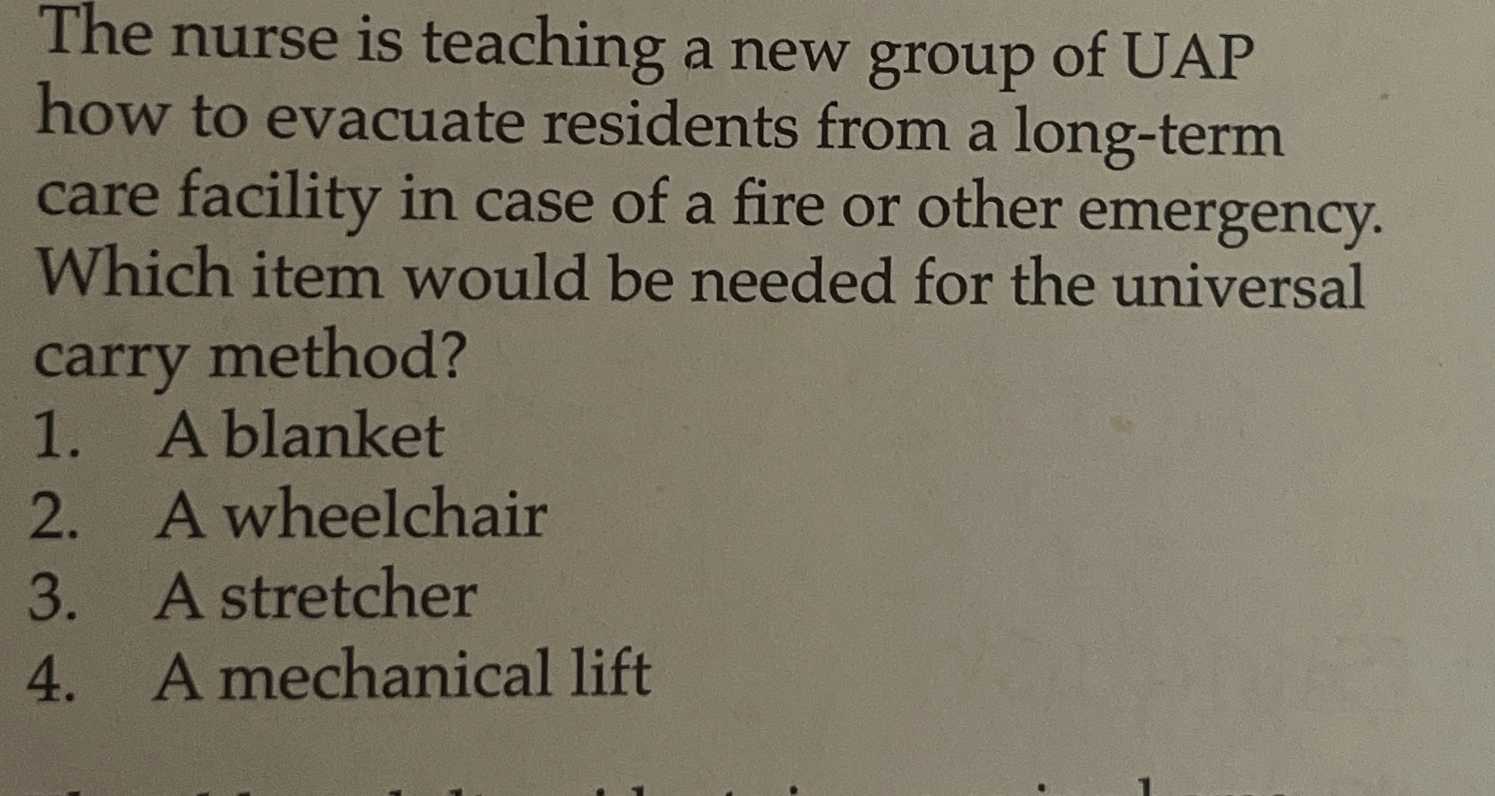 Solved The nurse is teaching a new group of UAP how to | Chegg.com