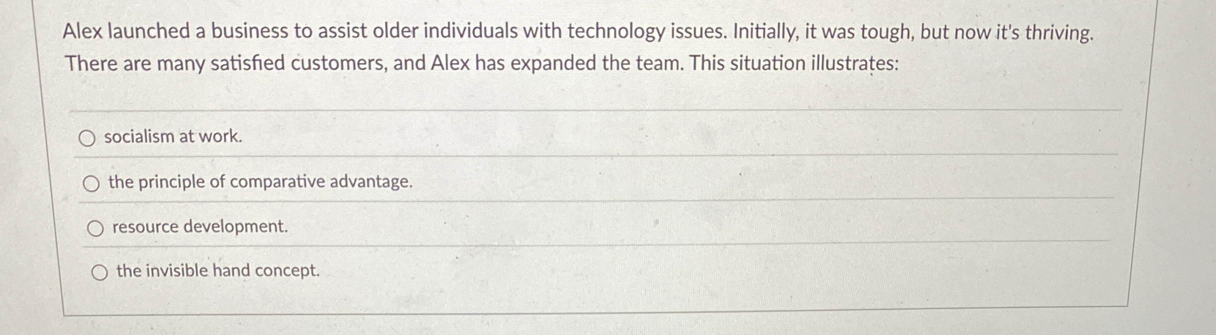 Solved Alex launched a business to assist older individuals | Chegg.com
