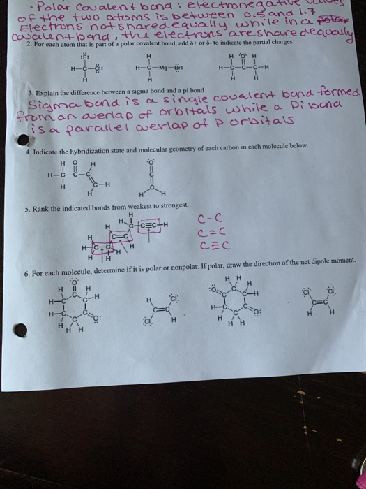 Solved - Polar Covalent band electronegati of the two atoms | Chegg.com