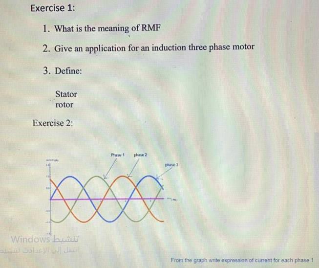 Solved Exercise 1: 1. What is the meaning of RMF 2. Give an | Chegg.com